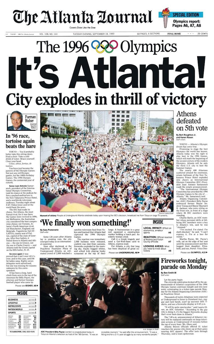 The story behind the historic headline ‘It’s Atlanta!’ announcing the ...